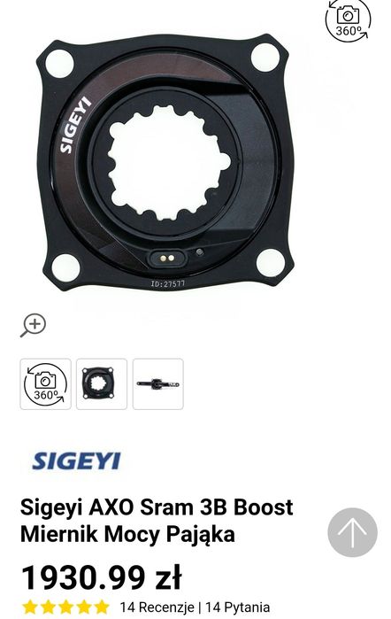 Sigeyi AXO PM013 Rotor ALDHU 4 Miernik Mocy Pająka PM013 1930.99 zł 0 ...