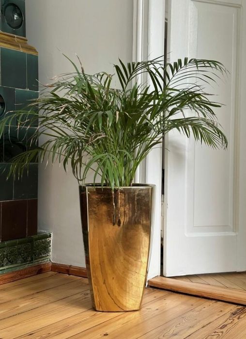 Almi Decor Polnix duża ceramiczna wysoka złota donica dom ogród taras ...