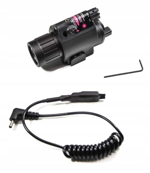 Laser Celownik Laserowy Wskaźnik do wiatrówki Broni + Latarka LED Katowice Dąb • OLX.pl