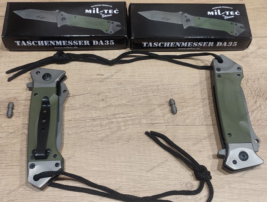 Нож ж Mil-Tec DA35 олива 15344501 карманний складной +паракорд+шпенька ...