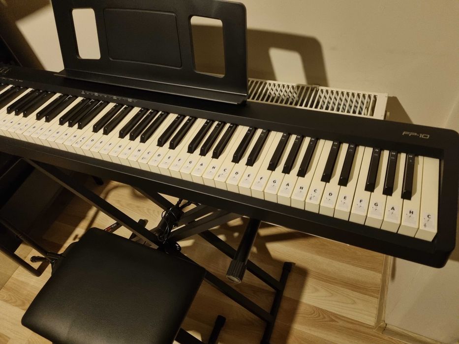 Pianino Roland FP-10 BK + stelaz, krzeselko i pedal Wrocław Fabryczna ...