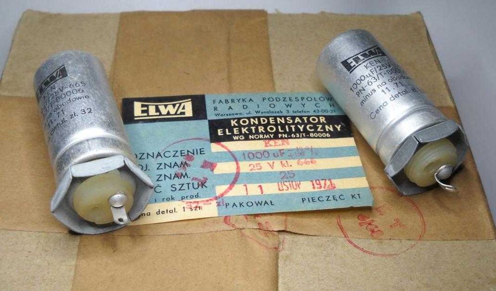 Kondensator 1000uF 25V KEN Unitra ELWA Gdańsk Młyniska • OLX.pl