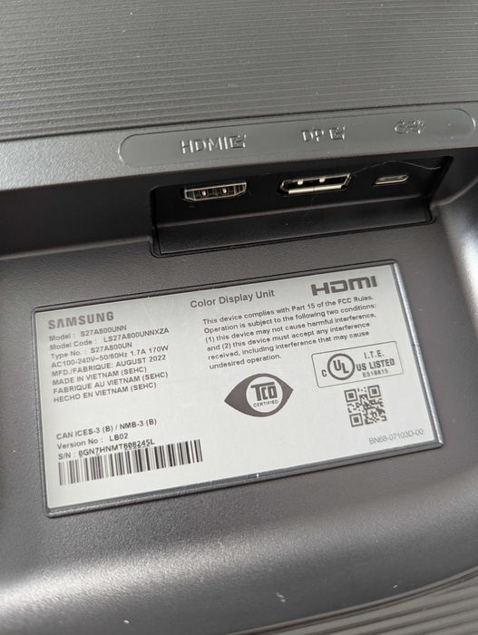 Монитор 27" Samsung S8 S27A800U 4K UHD IPS / USB Type-C 90 Вт: 1 900 ...