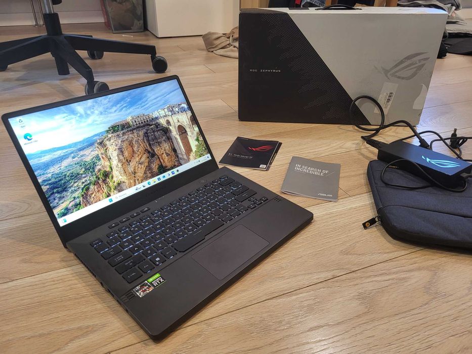 Asus ROG Zephyrus G14 RTX 3060 6GB VRAM Ryzen 7 5800HS 144Hz stan bdb ...