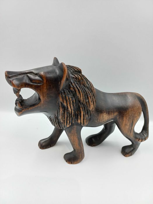 Piękna stylowa, drewniana ozdoba rzeźba -lew Inowrocław • OLX.pl