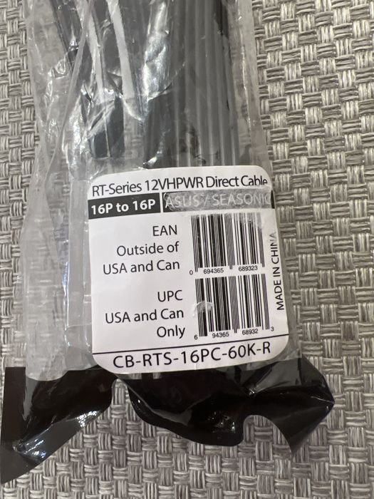 CableMod 12VHPWR 16 Pin to 16 Pin PSU Asus \ Seasonic: 1 100 грн ...