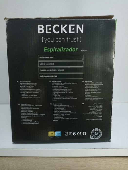 Espiralizador de Legumes Elétrico Becken 100W Cacém E São Marcos • OLX.pt