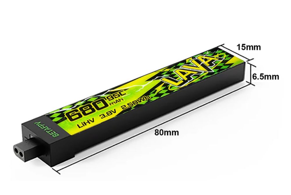 Акумулятор BetaFPV Lava II 1S 4.35V 680mAh Li-HV meteor 75pro: 1 500 ...