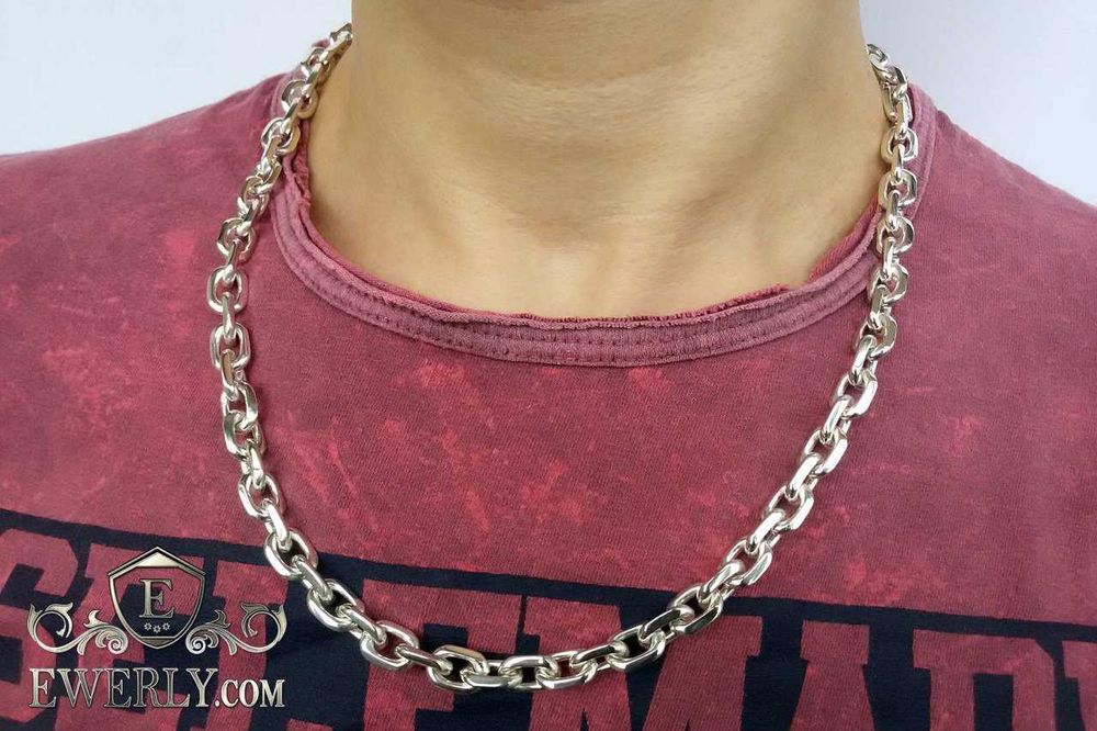 Большая, толстая серебряная Якорная цепочка 925 пробы, Якорь: 8 600 грн ...