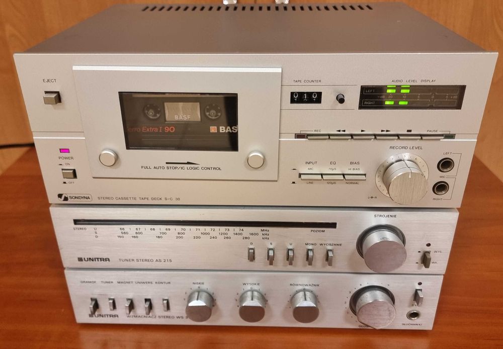Deck Sondyna (CHF Revox Studer) szer. 30 cm do mini wieży Unitra Diora ...