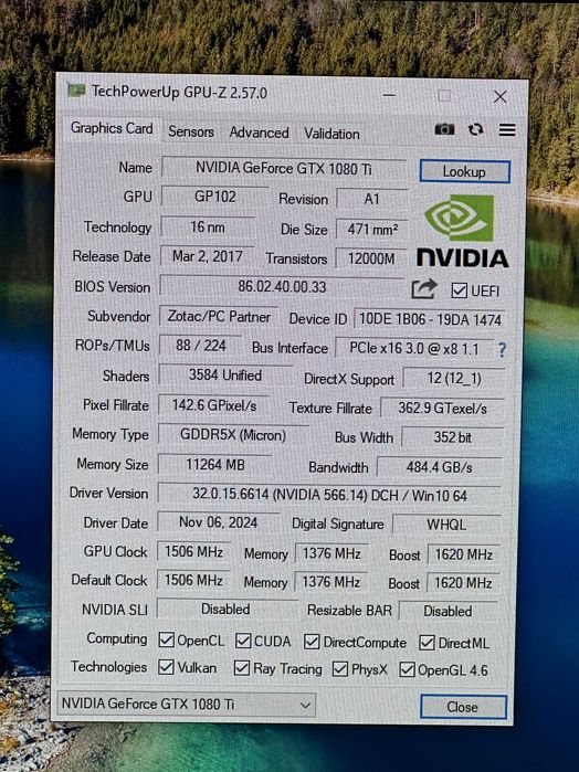 (160$) Видеокарта 11Gb GTX 1080 Ti ZOTAC (+Гарантия): 6 800 грн ...