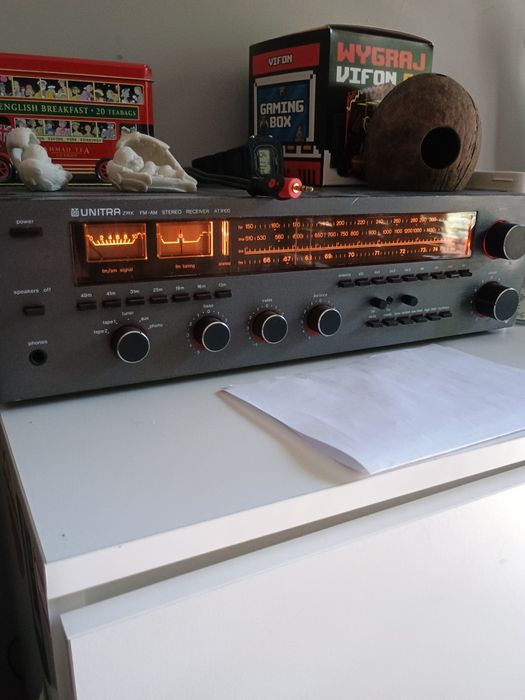 Tylko DZIS! Amplituner radio odtwarzacz UNITRA AT9100 STEREO Stalowa ...