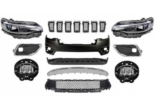 Zderzak Lampy Kompletny Przód Chrom Jeep Cherokee KL 2019- Białystok ...