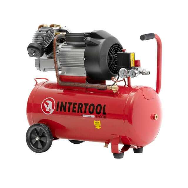 Компресор INTERTOOL PT-0007 50 л, компрессор воздушный 420 л/хв, 10 ат: 7 999 грн ...
