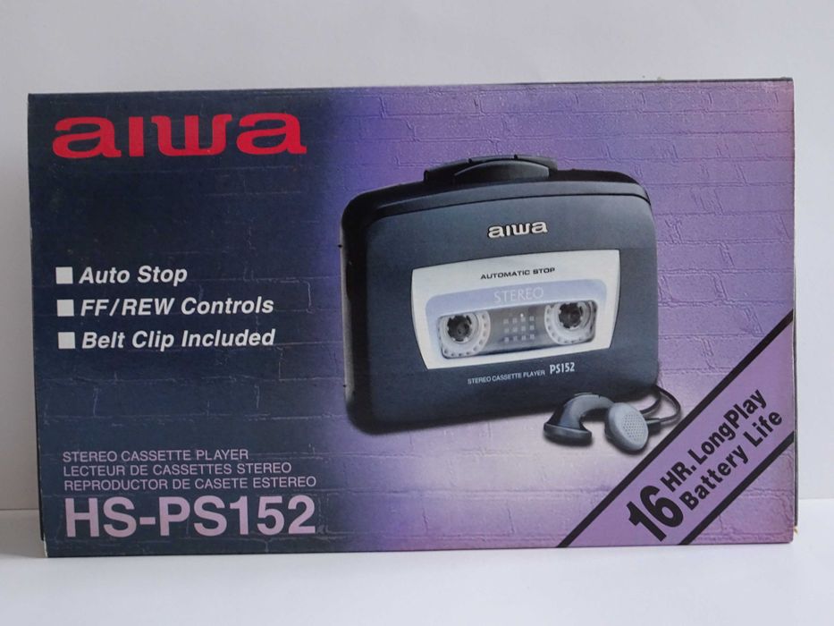 NOWY Walkman AIWA HS-PS152 (BK) Odtwarzacz Kasetowy - 1998r.- OKAZJA ...