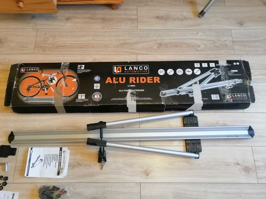 Bagażnik rowerowy na dach Alu Rider Srebrny Lubań • OLX.pl