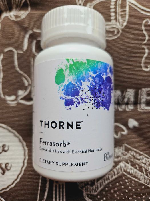 Thorne Ferrasorb феросорб залізо з кофакторами железо 60 капсул: 930 ...