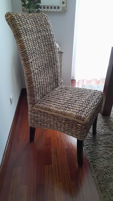 Conjunto de 4 Cadeiras de Jantar em Rattan Oliveira De Azeméis ...