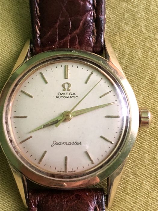 Stary szwajcarski zegarek automatyczny Omega Seamaster cal.471, gold r ...