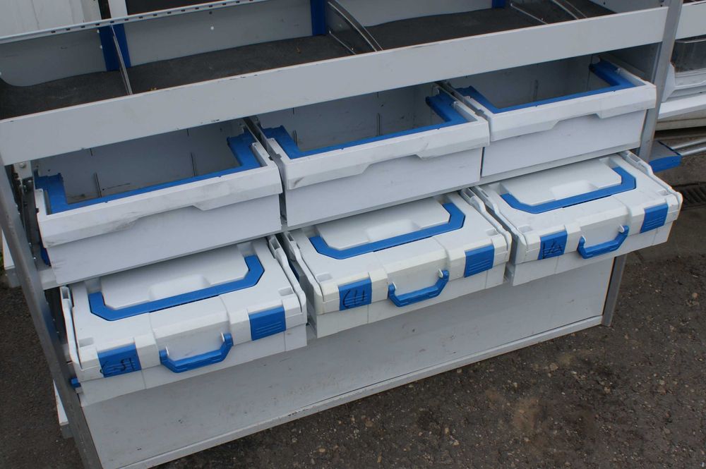 Regały SORTIMO BOTT Wurth zabudowa serwisowa szuflady kuwety walizki 4 ...