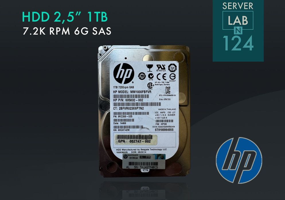 Серверні HDD жорсткі диски 2,5" 1TB 7.2K 6G SAS: 699 грн. - Комплектуючі та аксесуари Київ на Olx