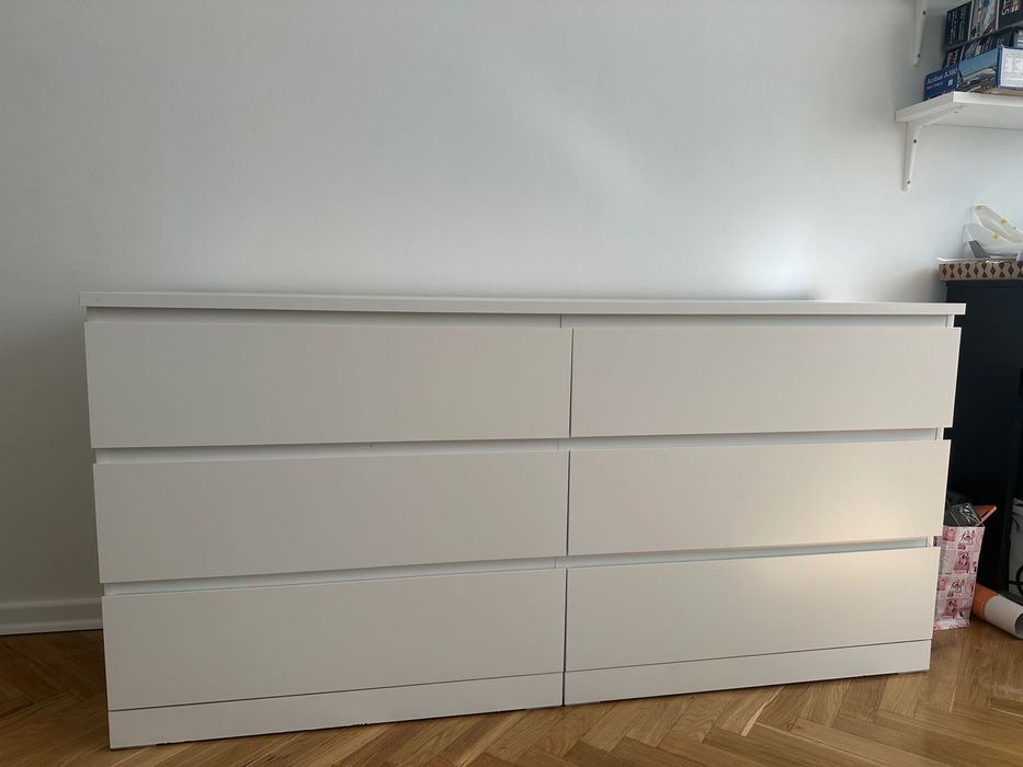 Ikea biała komoda Malm 6 szuflad Warszawa Śródmieście • OLX.pl