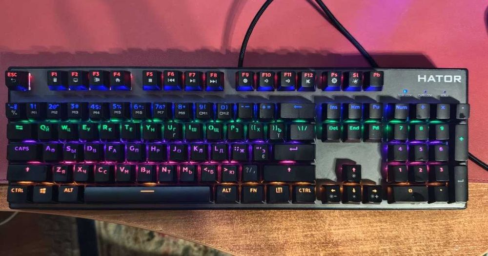 Ігрова клавіатура Hator Starfall Rainbow Origin Blue (HTK-609) вживана ...