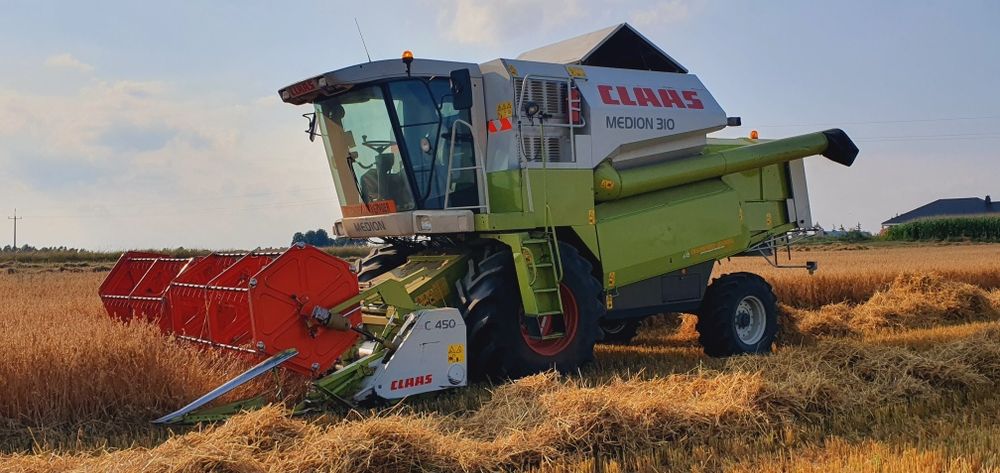 Claas Medion 310 4x4 Perkins skladany heder 4.5m mega Dobrzyniewo Duże ...