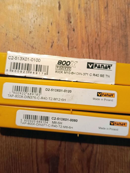 Gwintowniki skrętne M8 M10 M12 Fanar nowe zestaw 2-przejścia / 3-przej ...