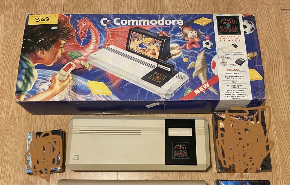 Commodore C64GS C64 Games System CIB serial 0017 komplet Gdańsk Wzgórze ...