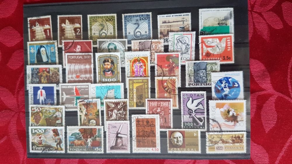 4 conjuntos de Selos de Portugal Raros e Antigos Carcavelos E Parede ...