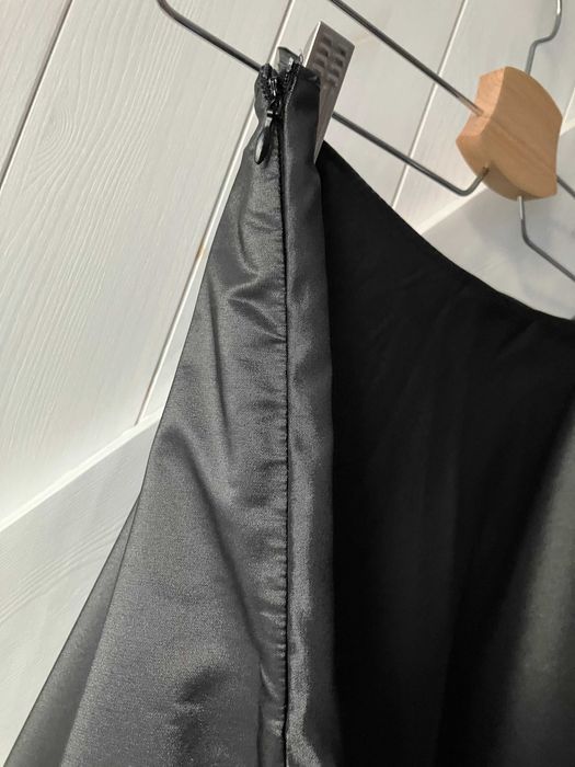 Spódnica szara tafta z podszewką 308 cm w obwodzie na dole rozm S/M ...