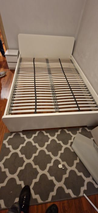 Lozko + materac ikea 200 cm x 140 cm Możliwy transport Bytom • OLX.pl