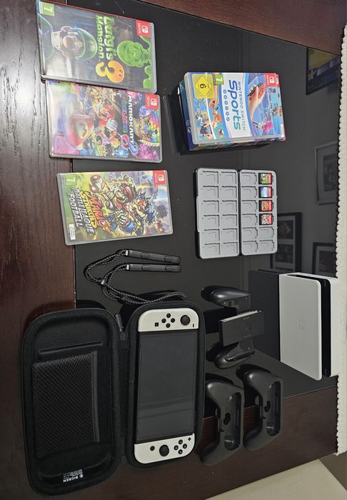 Nintendo Switch OLED V2 Pack Completo 4 Jogos Nintendo + Acessorios ...