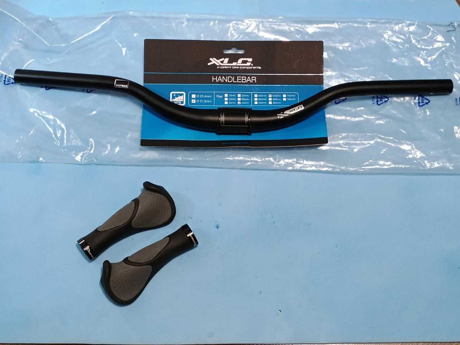 Руль велосипедний XLC 640 mm Riser з підйомом зручна посадка гріпси ...