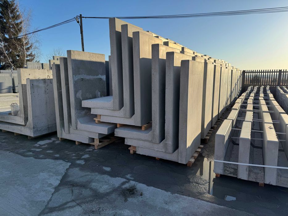 Mur oporowy typu L | Ściana oporowa L-ka | Beton C30/37 C40/45 ...