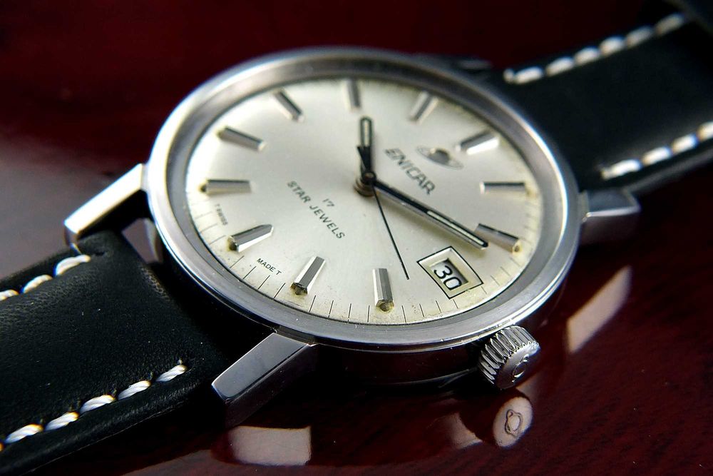 Enicar Star SHARK Cal 161 Mechaniczny z Datownikiem ŁADNY! Ruda Śląska ...