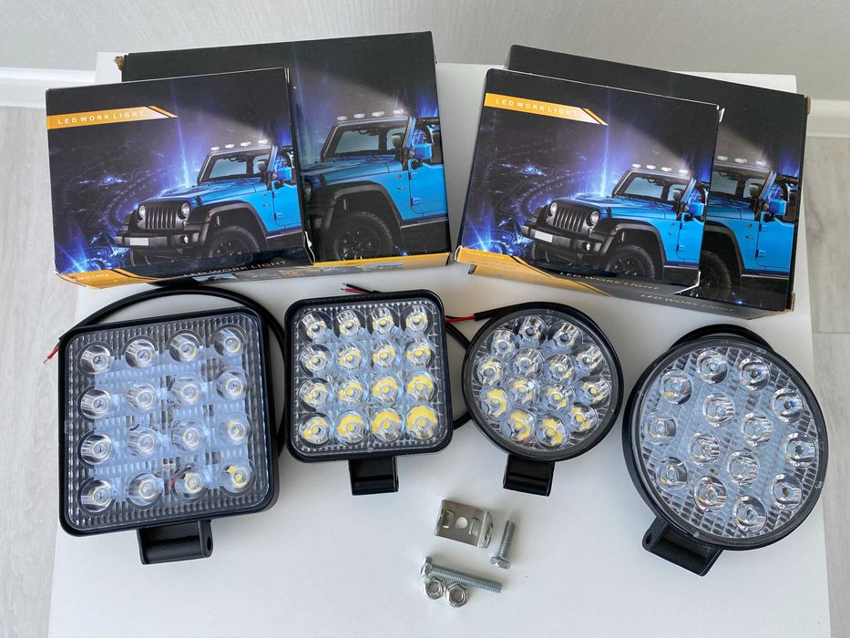 Светодиодные LED/ЛЕД фары/фонари трактор комбайн погрузчик прицеп 48W ...