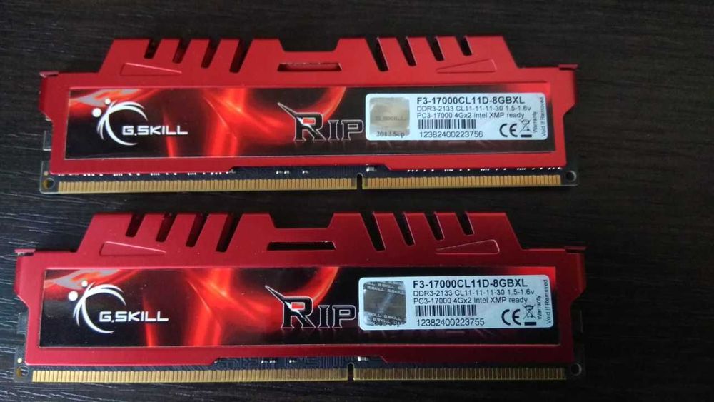 Оперативна пам'ять 8GB (2x4GB) DDR3-2133Mhz G.Skill ціна за 2 планки ...