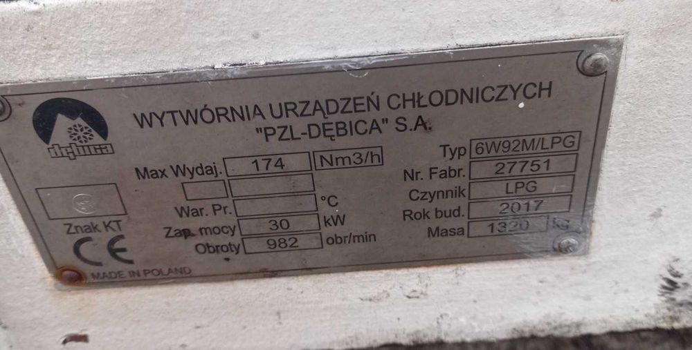 Agregaty sprężarkowe, sprężarka 6W92M/LPG WUCH PZL-Dębica Braniewo • OLX.pl