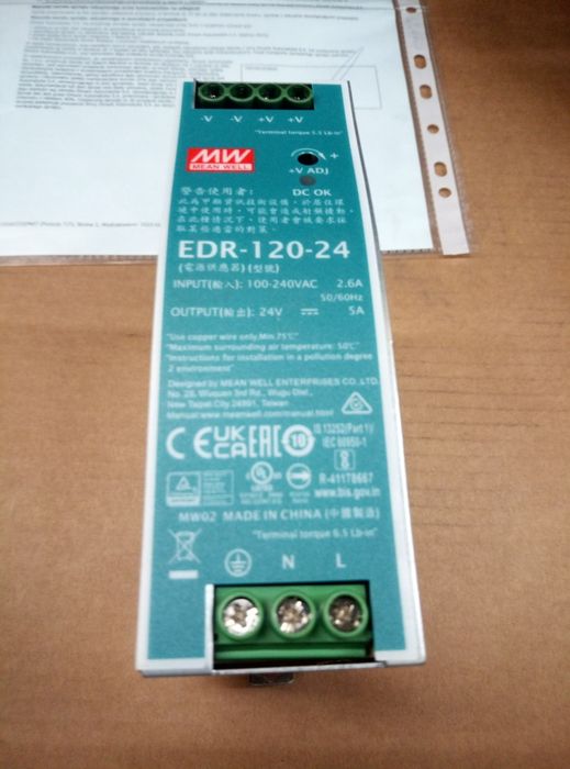 Zasilacz impulsowy 24VDC 5A 120W EDR-120-24 Kędzierzyn-Koźle Kłodnica • OLX.pl