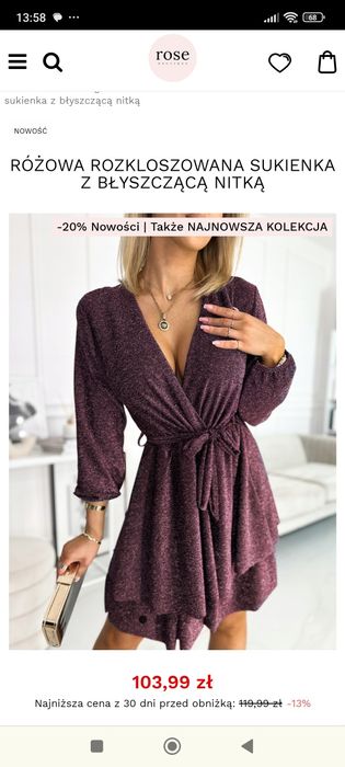 Sukienka brokatowa Nowy Dwór Mazowiecki • OLX.pl