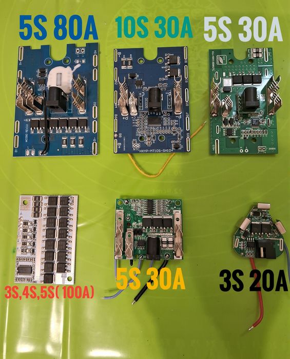 Bms 3s,4s,5s,10s (42v)плата 18 -21 v ( посадка макіта): 100 грн. - Аксесуари й комплектуючі ...