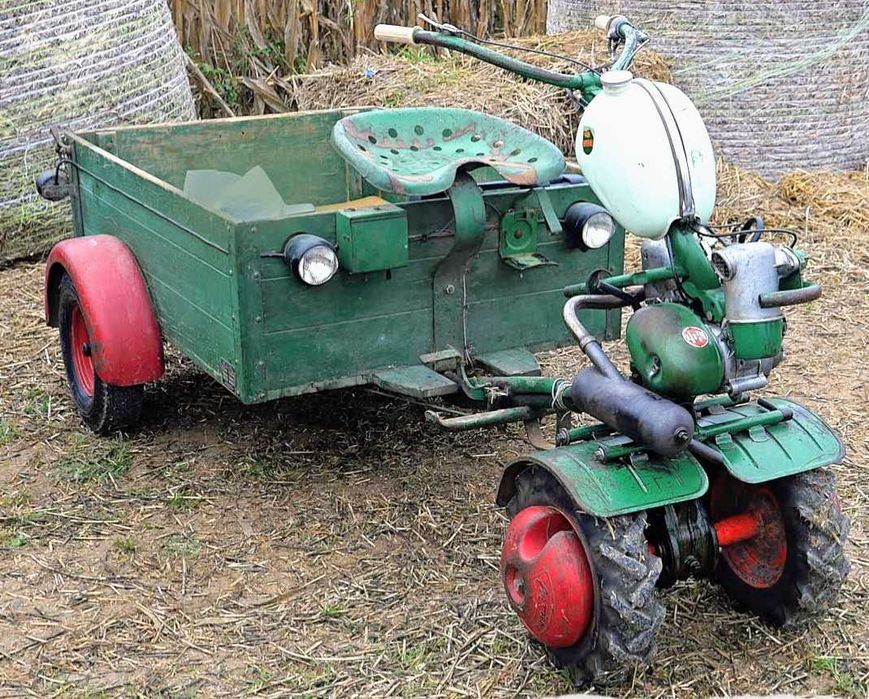 Stary Traktorek Agria 1000 NSU Quickly Typ 35 1959r. pozostałości ...