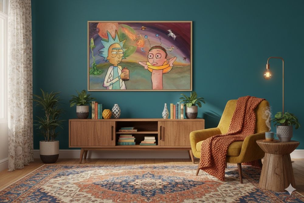 Obraz olejny "Rick & Morty Fanart" Agata Turzyńska 60x90 Gdańsk Jasień ...