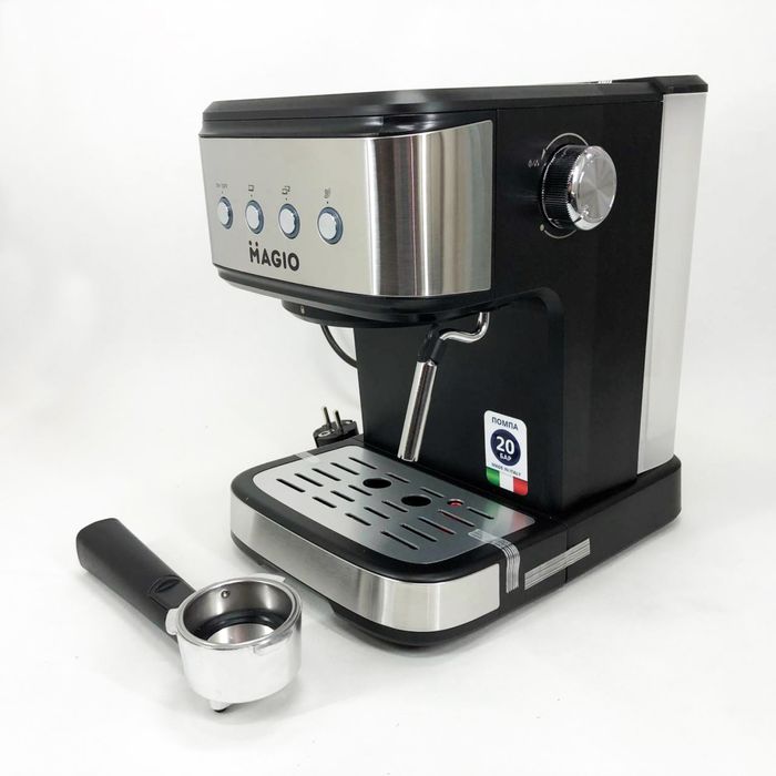 Кавоварка рожкова MAGIO MG - 451 з капучинатором та прозорим резервуар: 3 399 грн. - Кавоварки ...