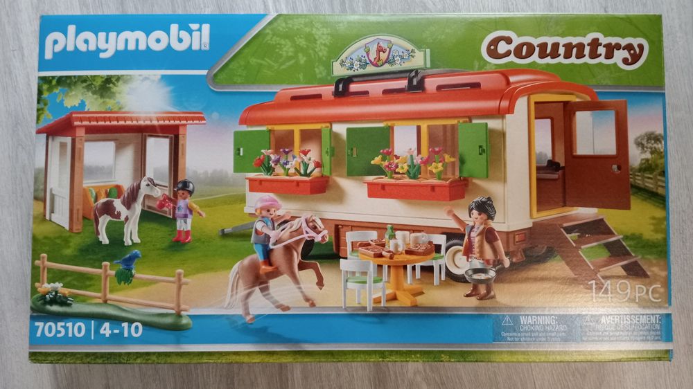 Zestaw klocków Playmobil 70510 Kemping z kucykami i przyczepą Żary • OLX.pl