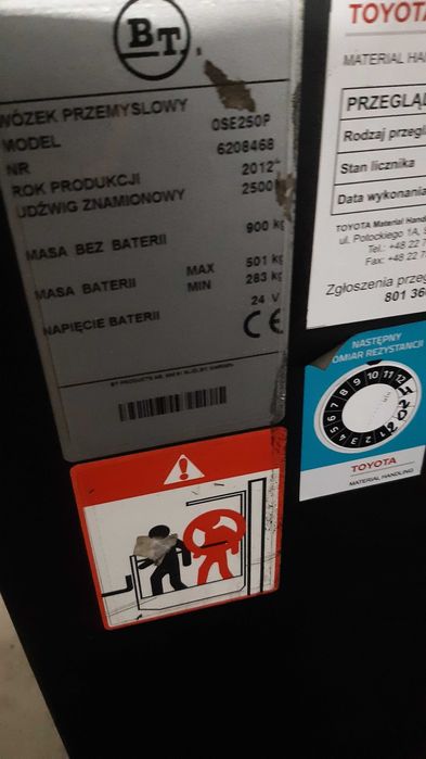 Paleciak elektryczny Toyota BT OSE 250P Specjalny Grodziec • OLX.pl