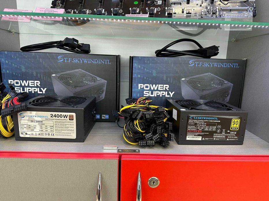 НОВЫЕ блоки питания T.F.SKYWINDТNTL для майнинг ферм 2000W | 90+ Gold: 3 355 грн. - Комплектуючі ...