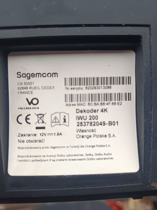 Dekoder 4k Orange SagemCom iwu 200 Zabrze • OLX.pl